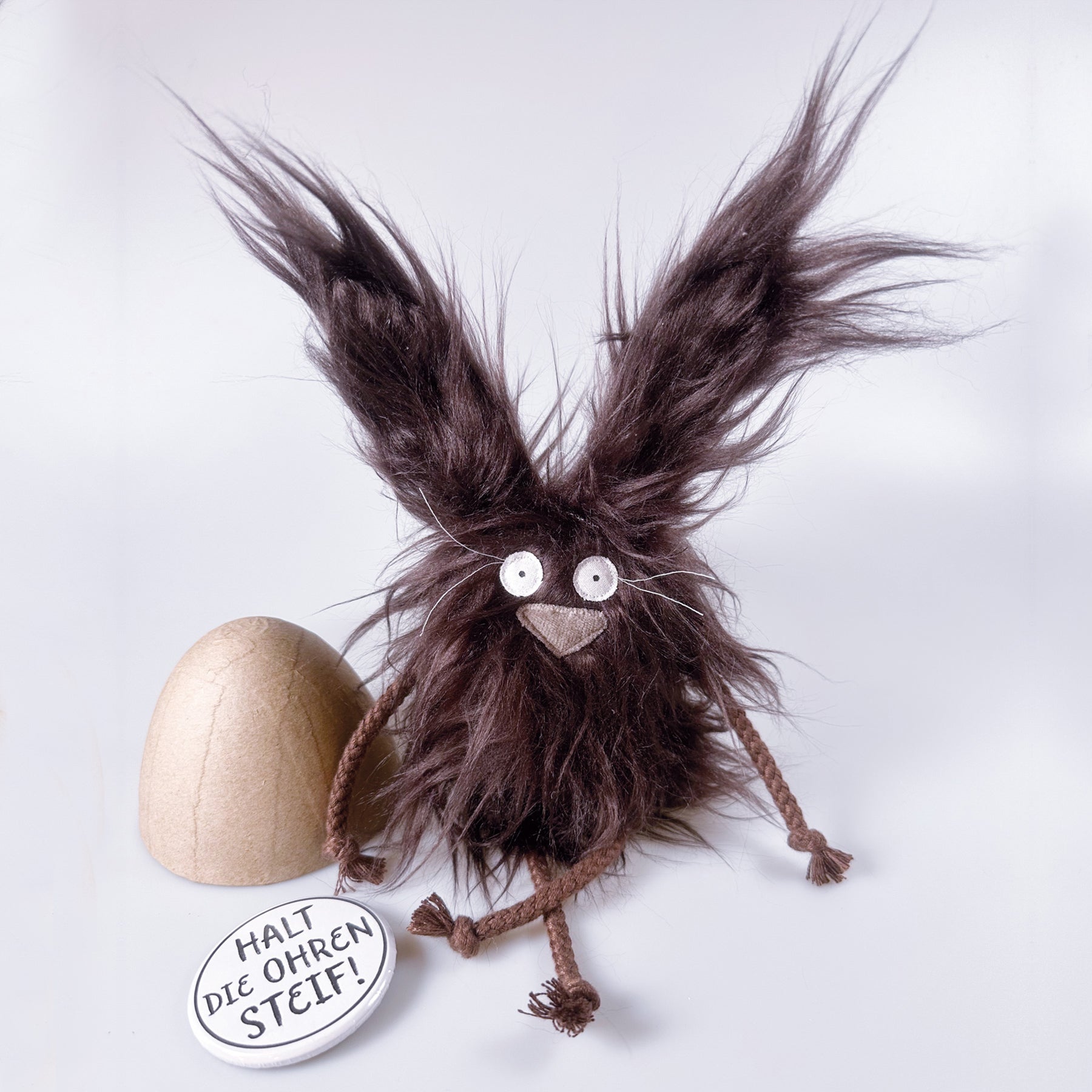 Kuscheltier, Hase im Ei, "Zottel", kuschelt gern!♥ – ole & fine
